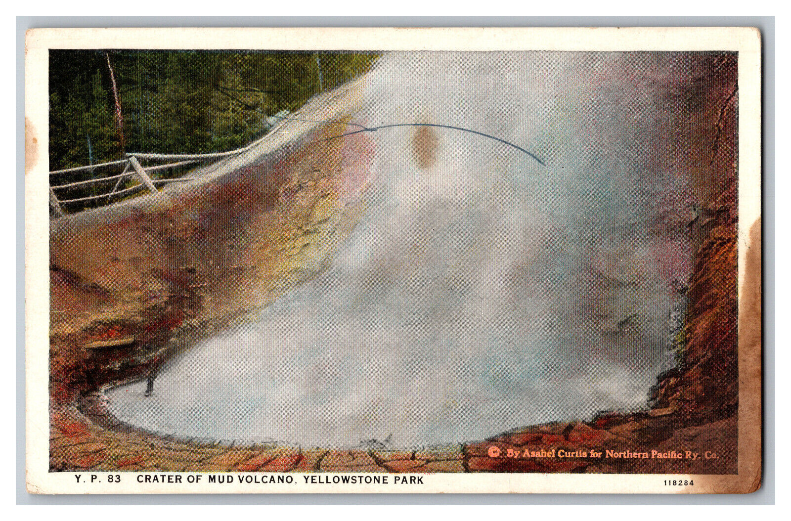 Vintage Postcard Crater Of Mud Volcano Yellowstone Park | United States ...