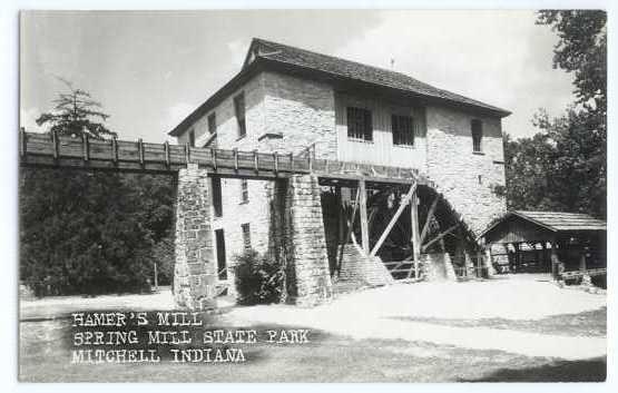 RPPC of Hamer's Mill, Spring Mill State Park, Mitchell, Indiana, IN ...