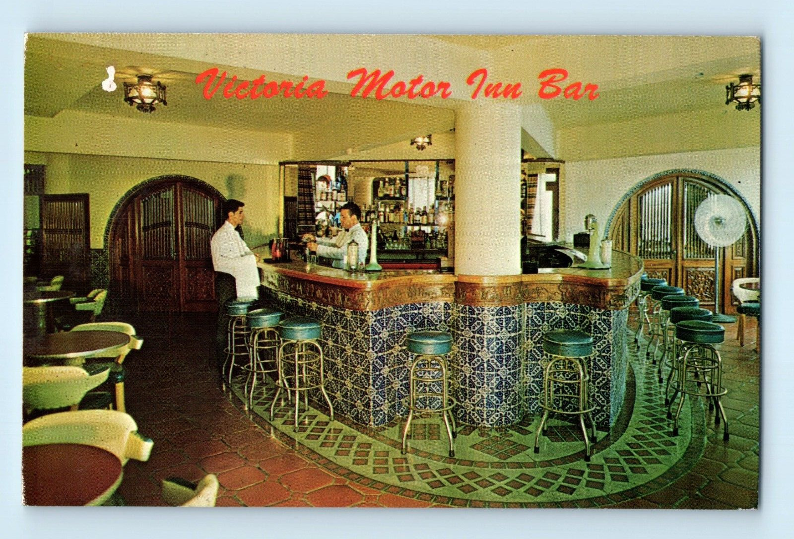 Victoria Motor Inn Chihuahua Chih. Mexico Inside Bar View Colonial ...