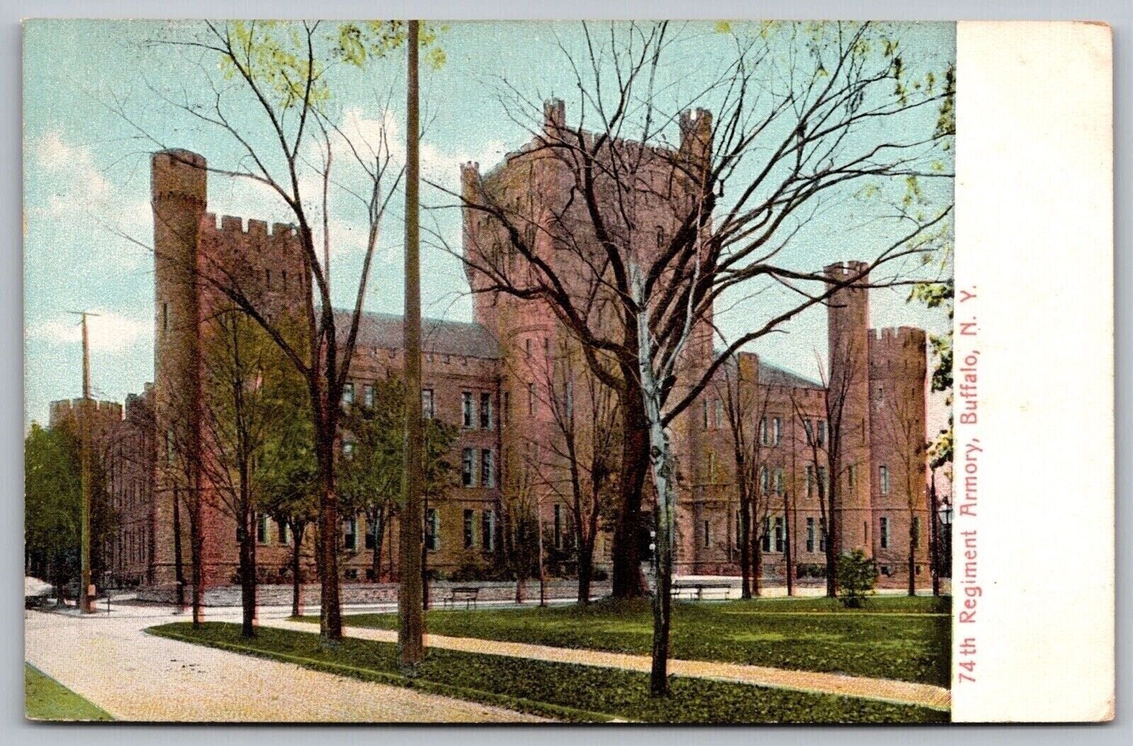 Buffalo New York 74th Regiment Armory Historic Landmark UDB Cancel WOB ...