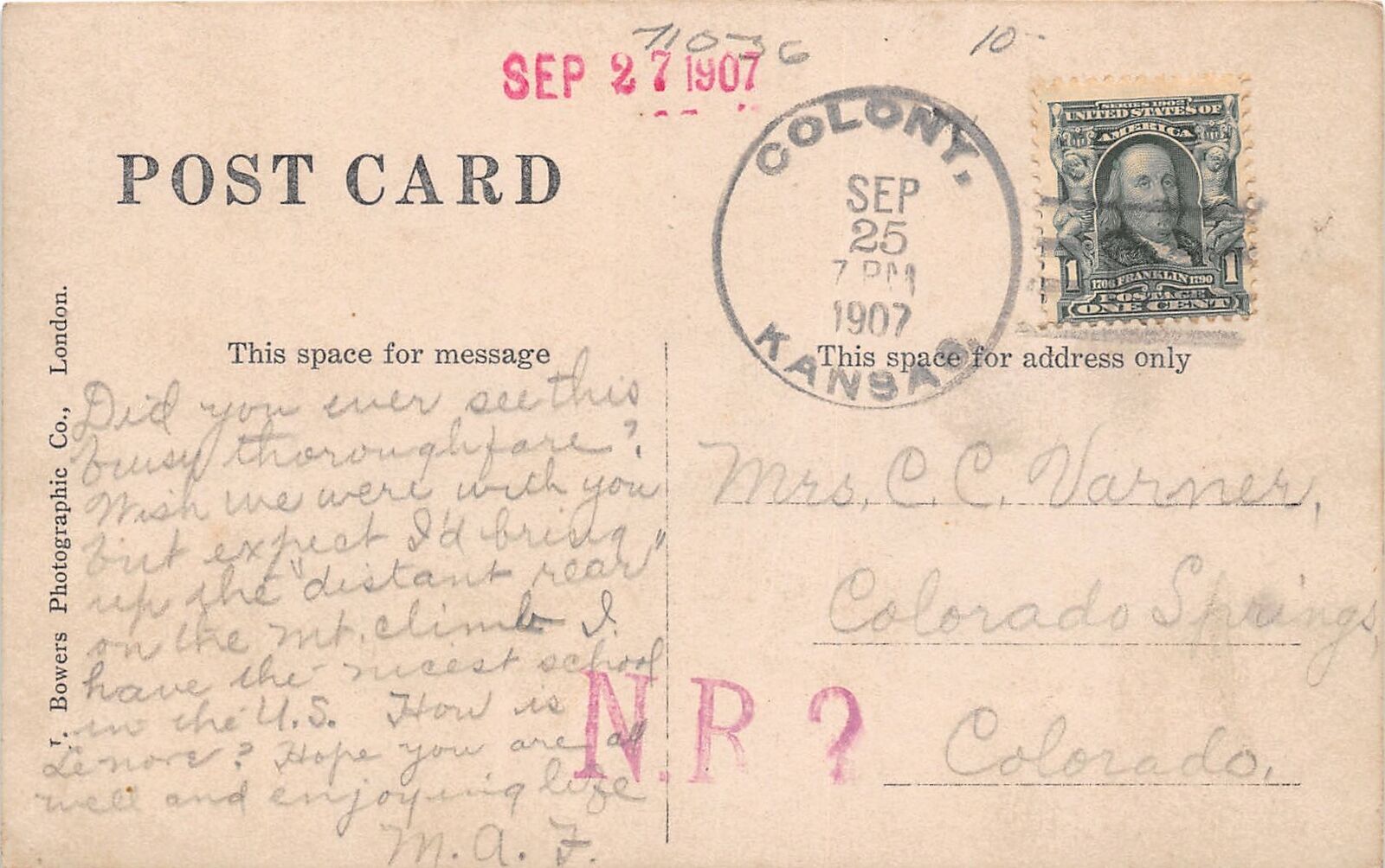 J67/ Colony Kansas RPPC Postcard c1910 Main Street Hotel Stores 135 ...