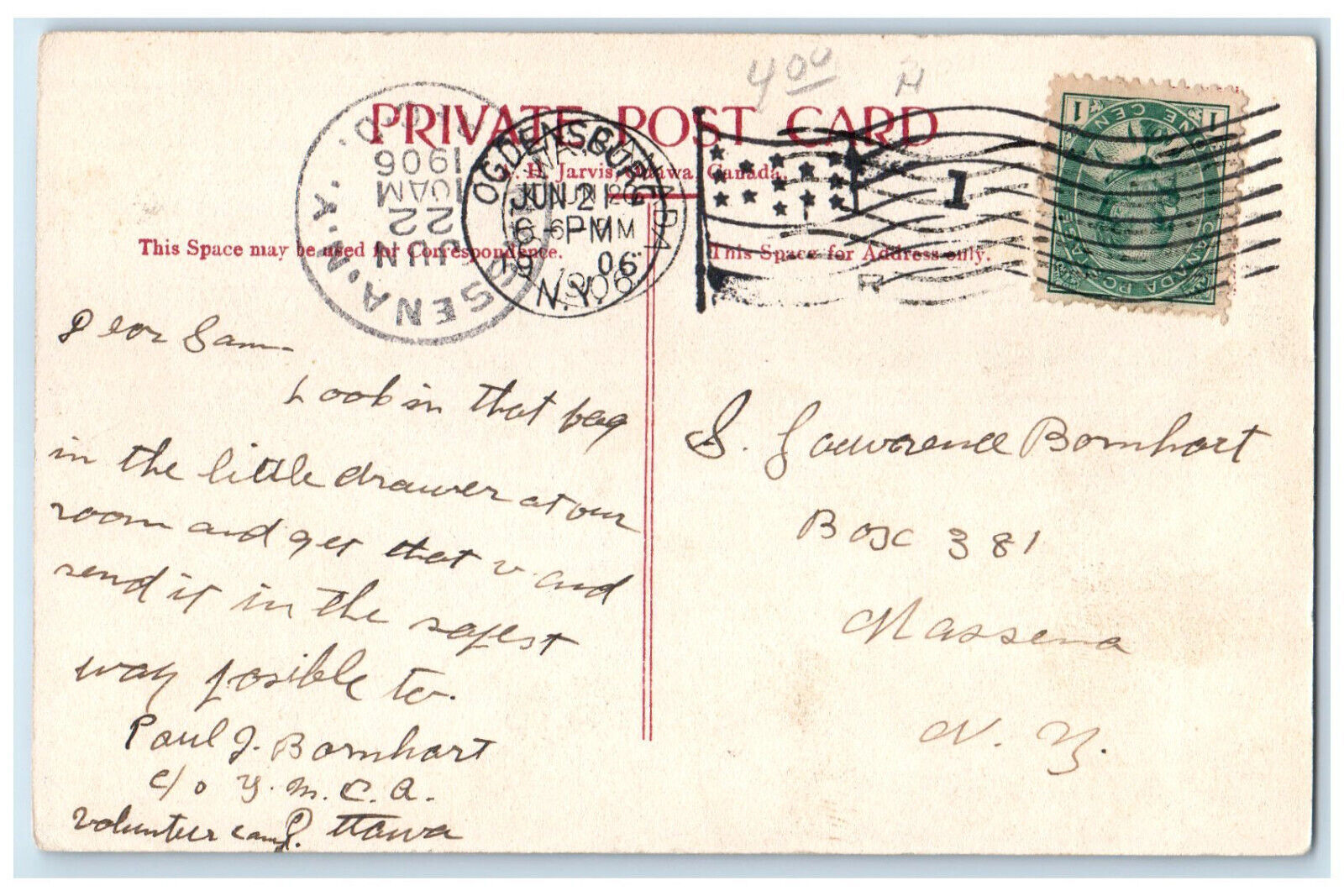 1906 Rideau Canal Locks and Railway Entrance into Ottawa Canada ...