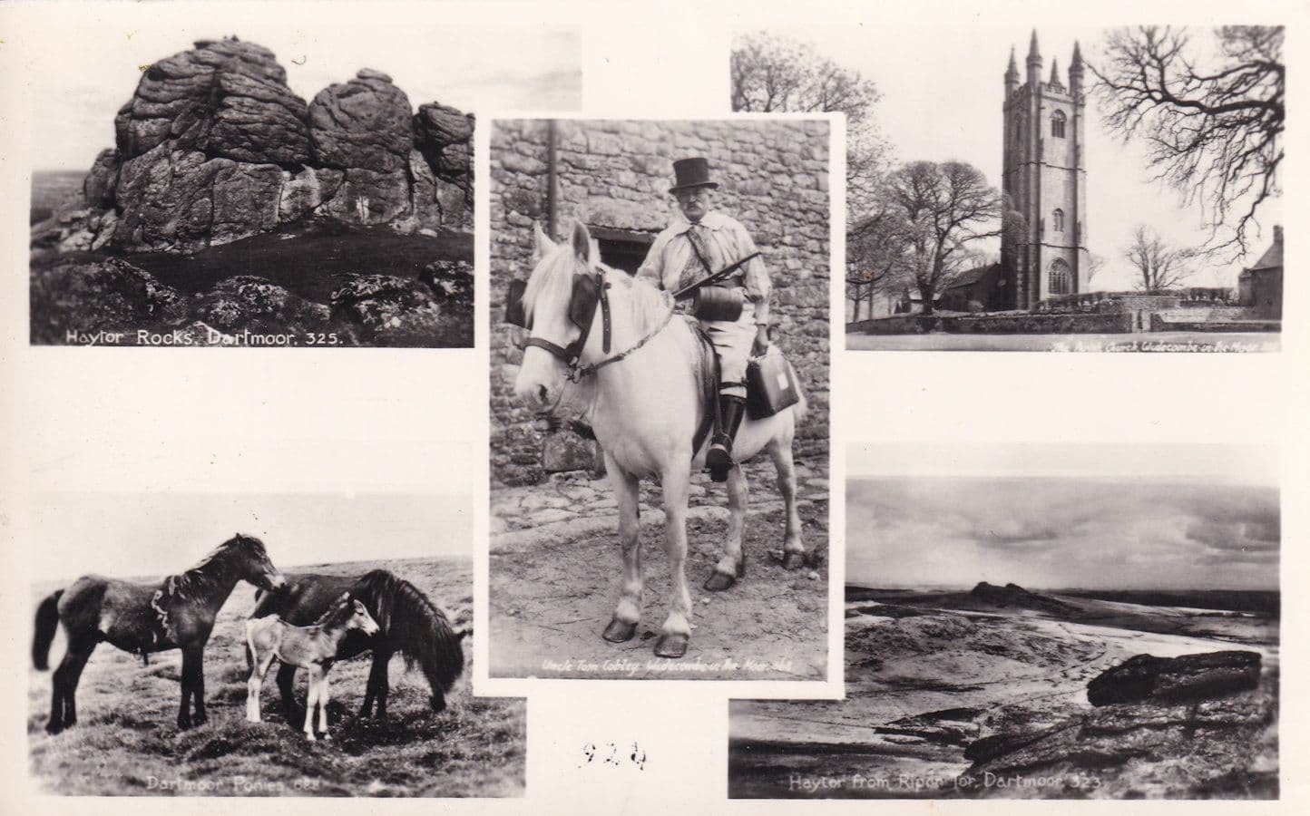 Fancy Dress Town Crier Man On Horse Dartmoor Devon Real Photo Postcard ...