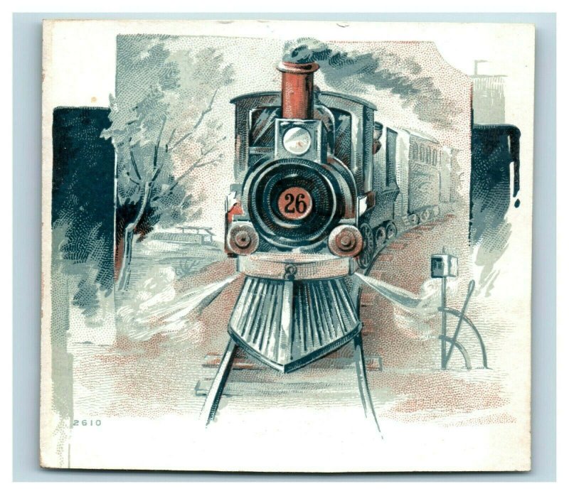 1870s-80s Victorian Scrap Steam Engine Train Railroad P215 | Ephemera ...