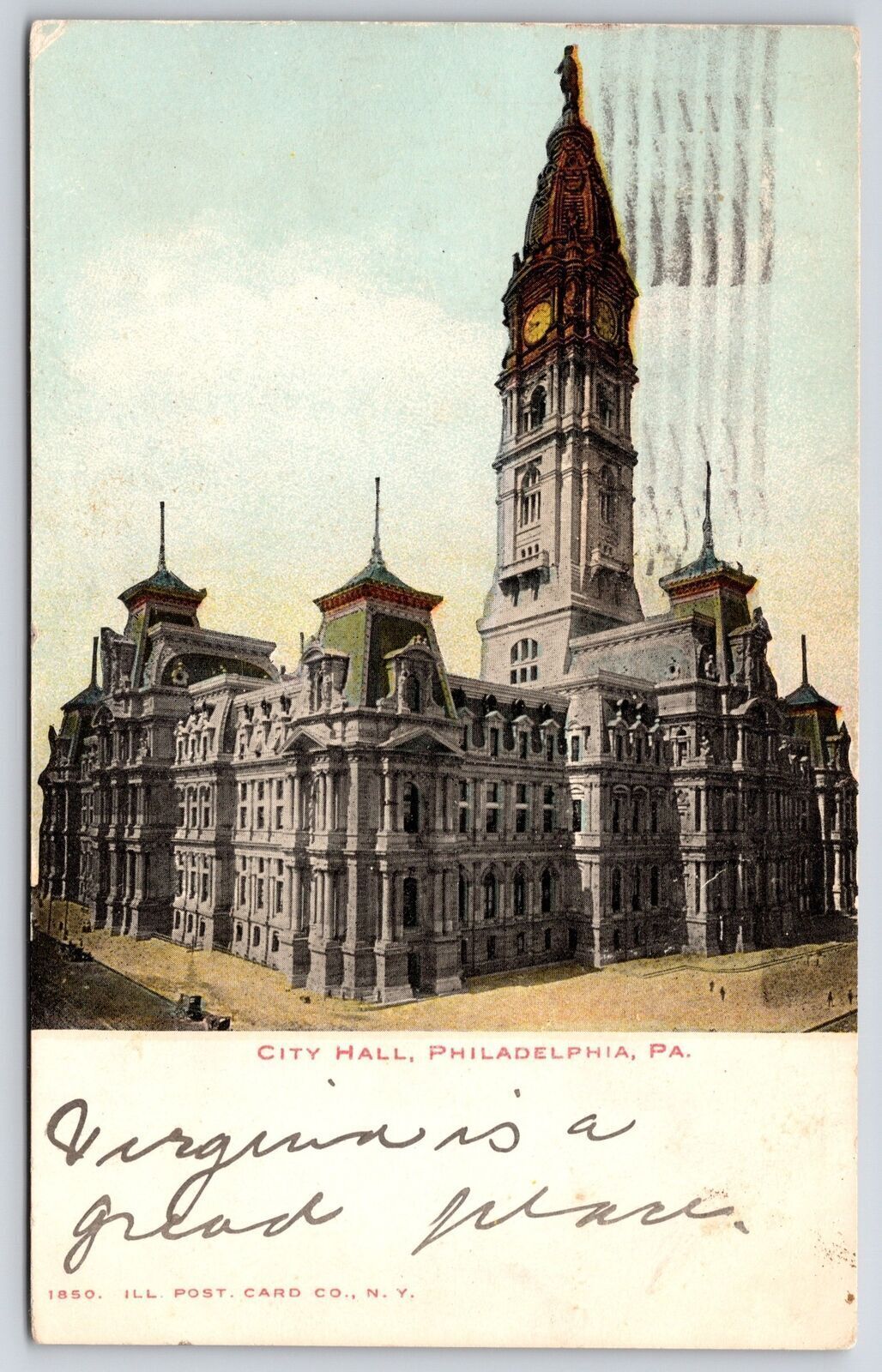 Philadelphia Pennsylvania, 1907 City Hall Street View & Historic, Old ...