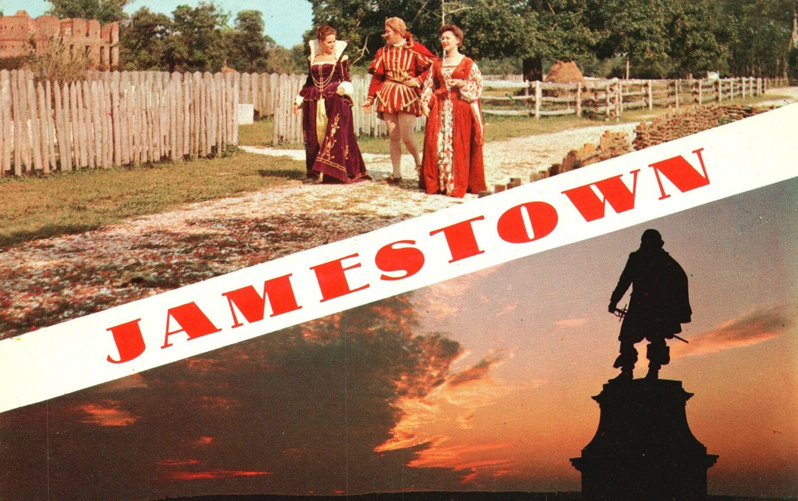 Vintage Postcard The Statue of Capt. John Smith on Jamestown Virginia ...