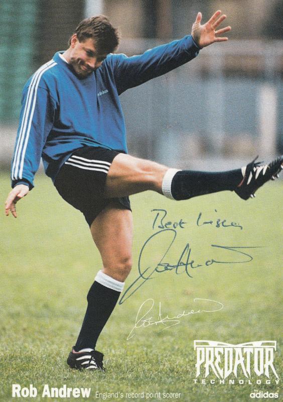 Rob Andrew England Rugby Record Points Scorer Hand Signed Photo ...