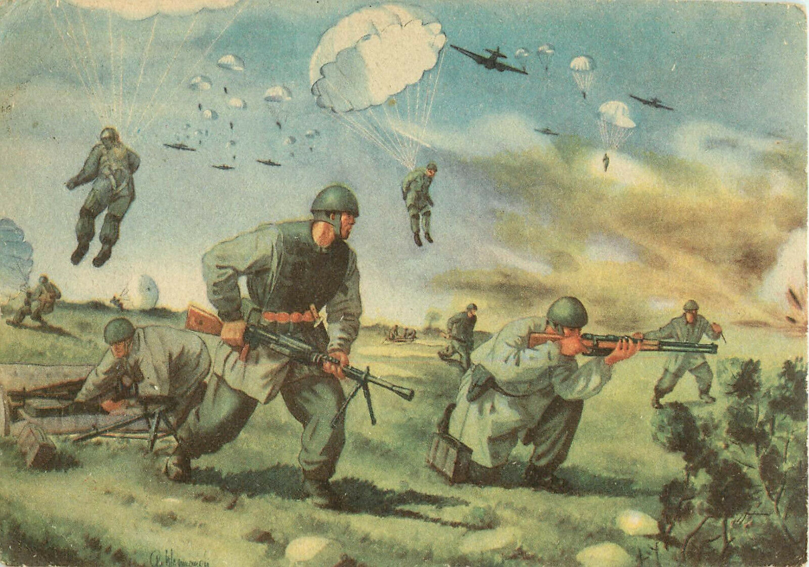 WWII Postcard Italian Military Propaganda Posta Militare Arte Grafiche ...