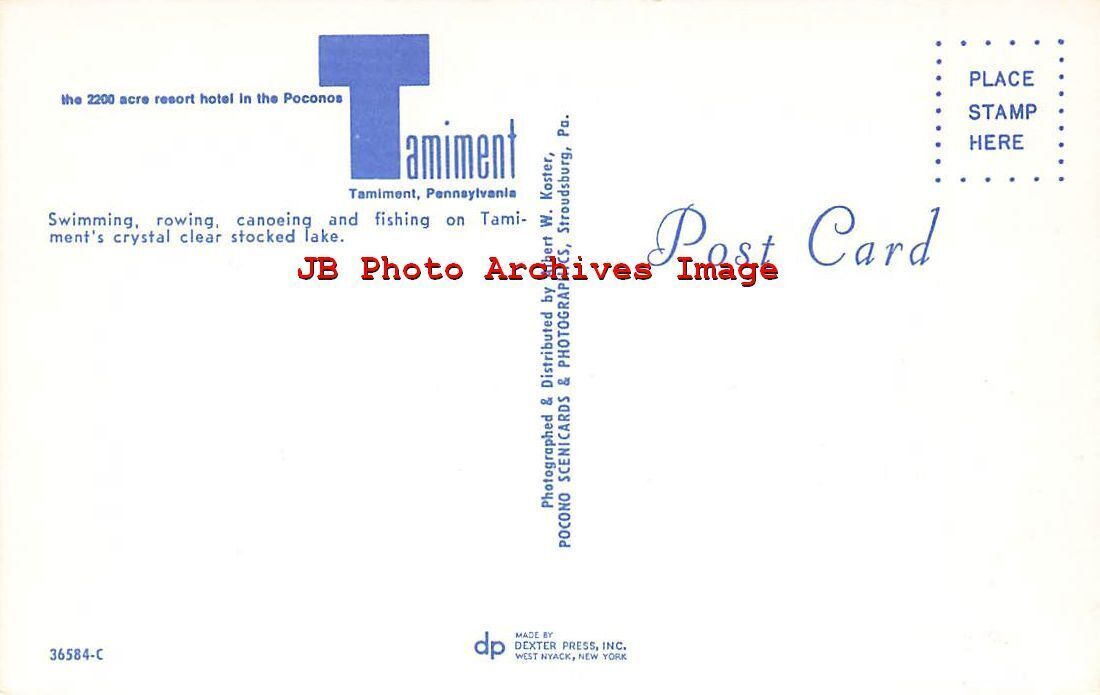 PA, Tamiment, Pennsylvania, Poconos Resort Hotel, Bathers at Lake ...