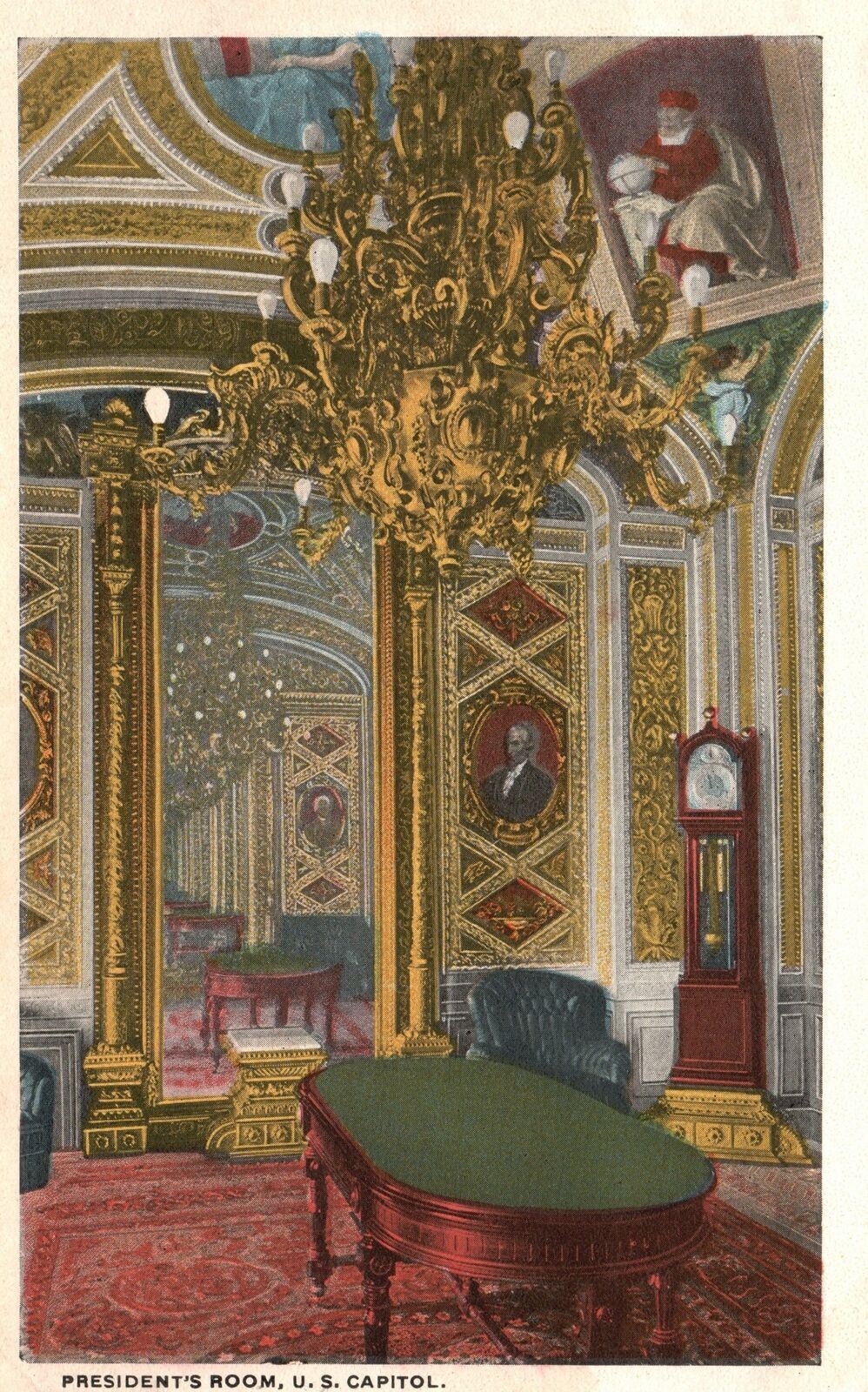 Vintage Postcard 1920's View President's Room United State Capitol ...