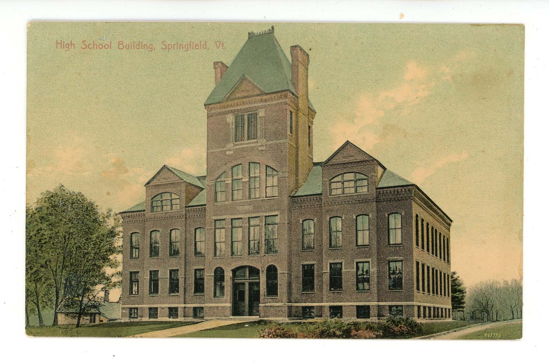 VT - Springfield. High School Building | United States - Vermont ...
