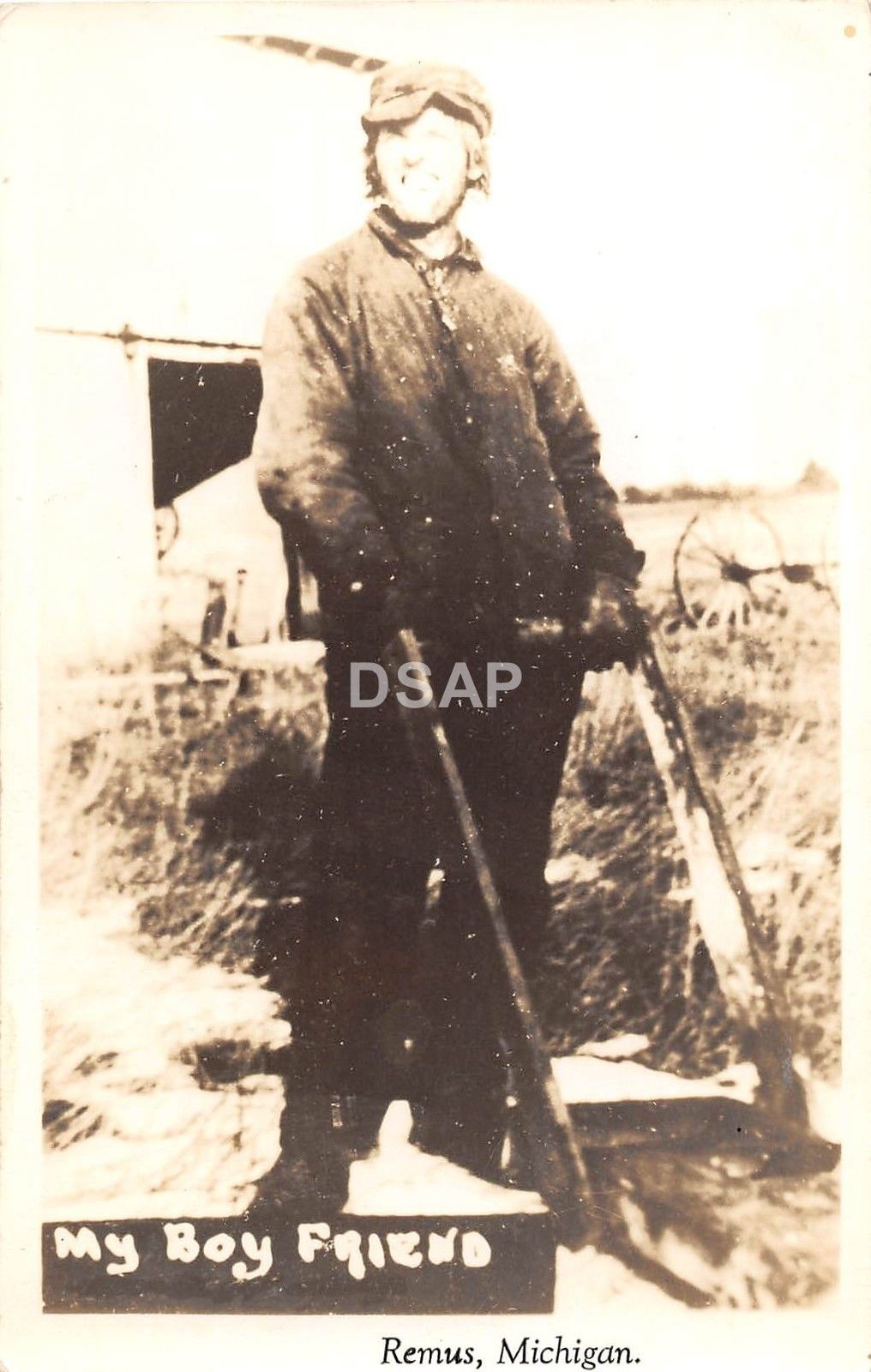 C19/ Remus Michigan Mi Real Photo RPPC Postcard c40s My Boy Friend ...