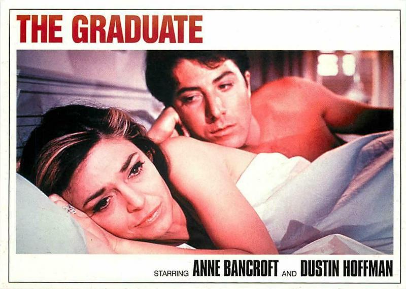 Dustin Hoffman and Anne Bancroft in The Graduate Movie Postcard #2 ...