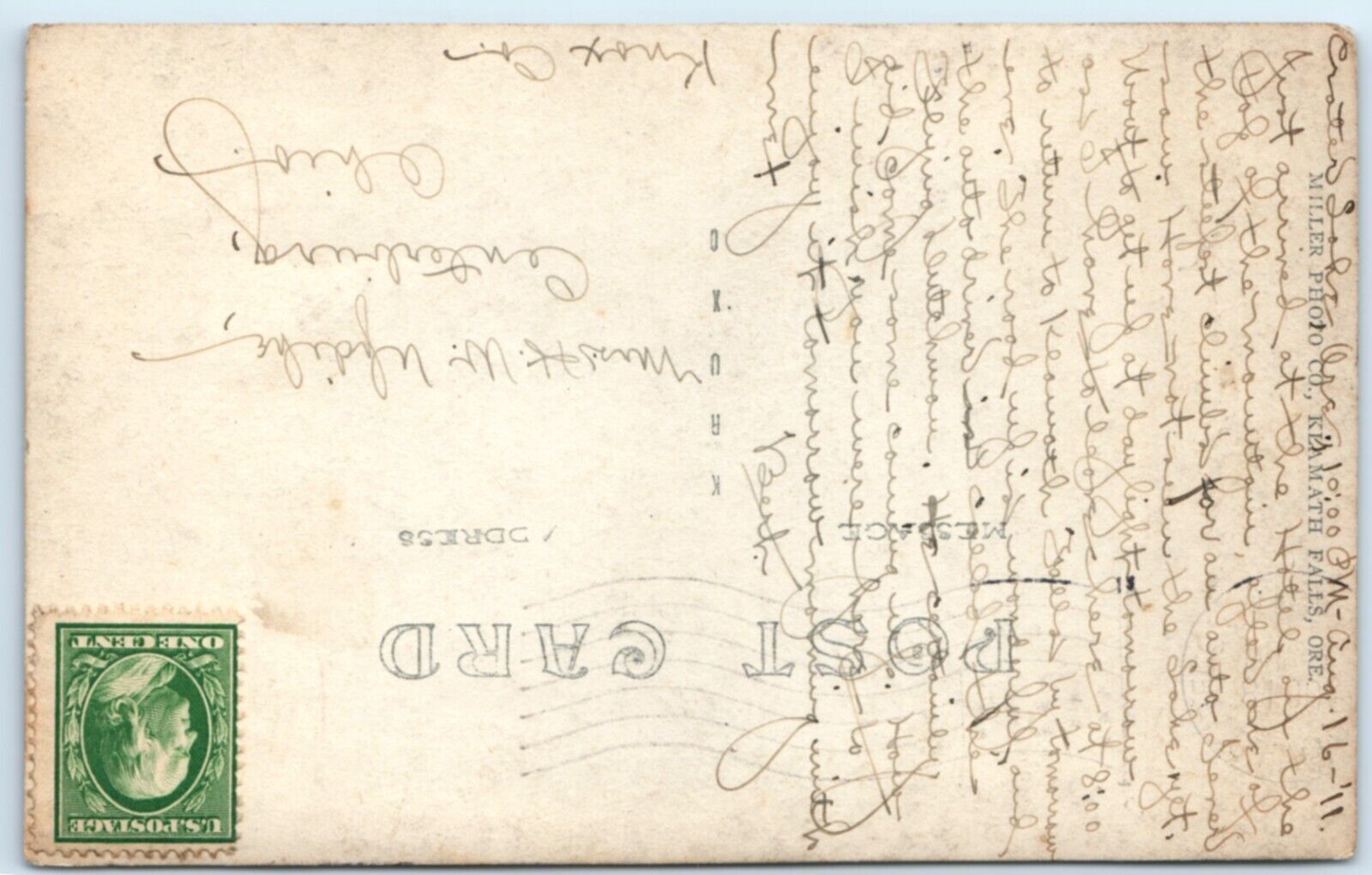 1911 Crater Lake, OR Birds Eye Beauty RPPC Miller Real Photo Wizard ...