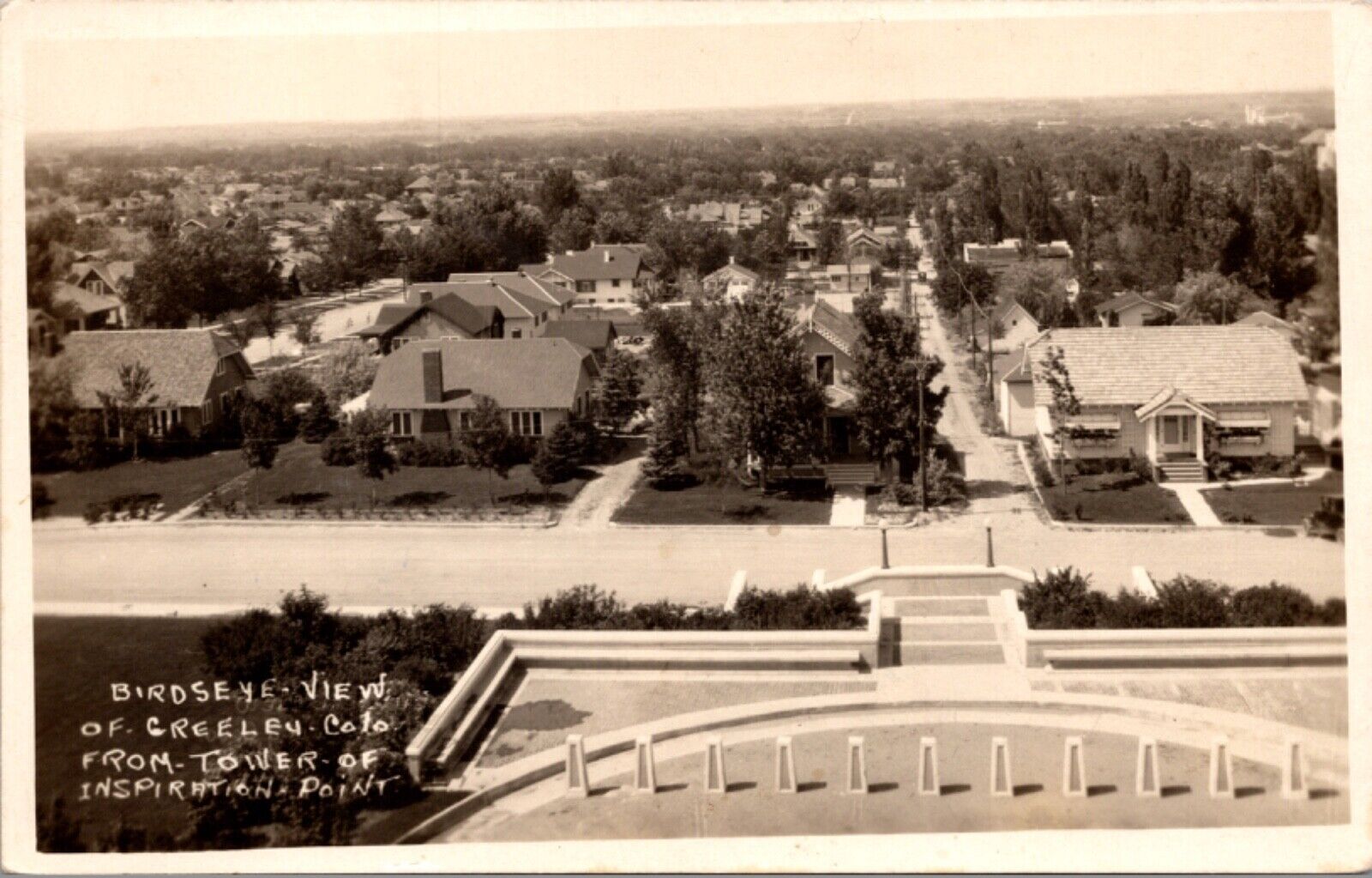 Real Photo PC Birds Eye View of Greeley, Colorado from Tower ...