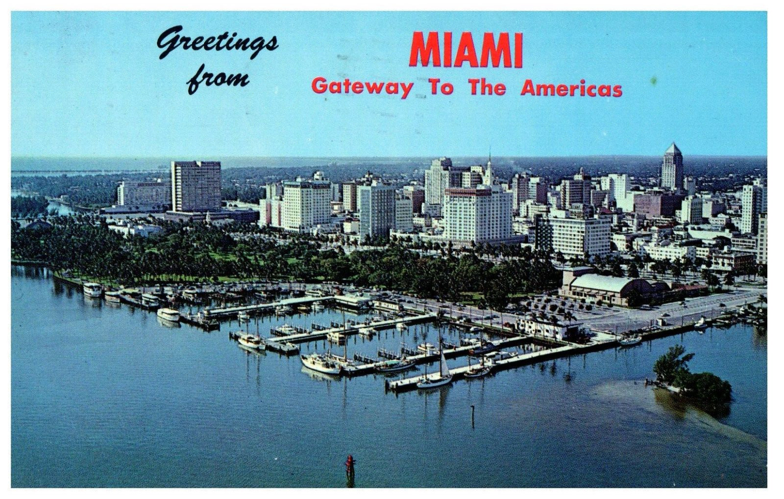 Greetings From Miami Gateway to the Americas Florida Postcard Posted ...