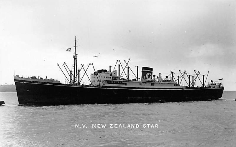 MV New Zealand Star Blue Star Line Ship Writing on back | Topics ...