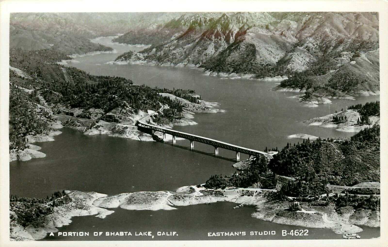 RPPC Air View Pit River Bridge, Lake Shasta CA, Eastman B-4622 Unposted ...