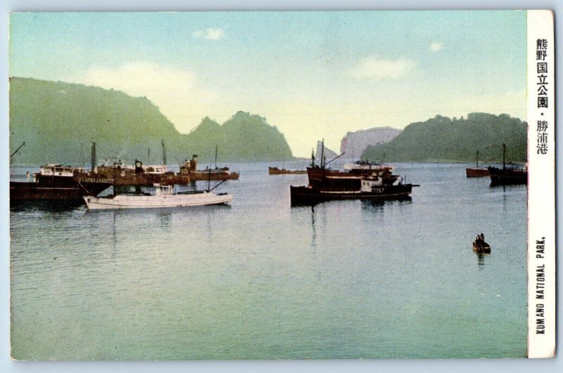 Nara Nara Japan Postcard Kumano National Park River Ship View c1950's ...