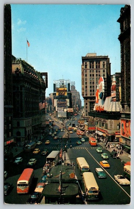 Times Square, New York City - Pepsi Cola Huge Sign - 1963 - Postcard ...