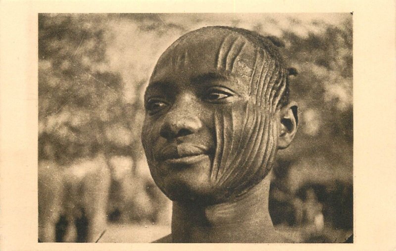 Chad a Sara ethnic type skin face tattoos scars indicates the tribe ...