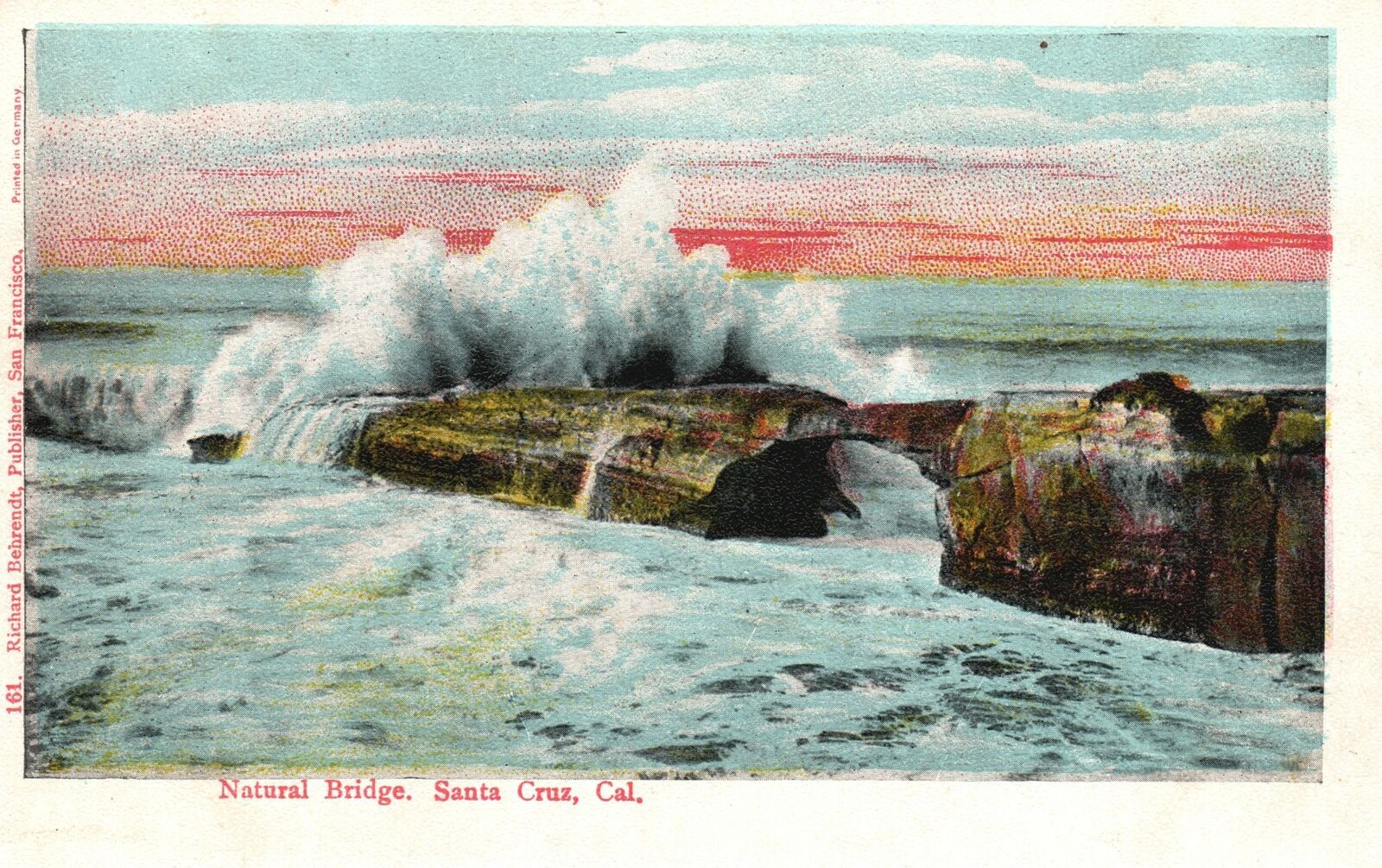 Vintage Postcard Natural Bridge Santa Cruz California CA Richard ...