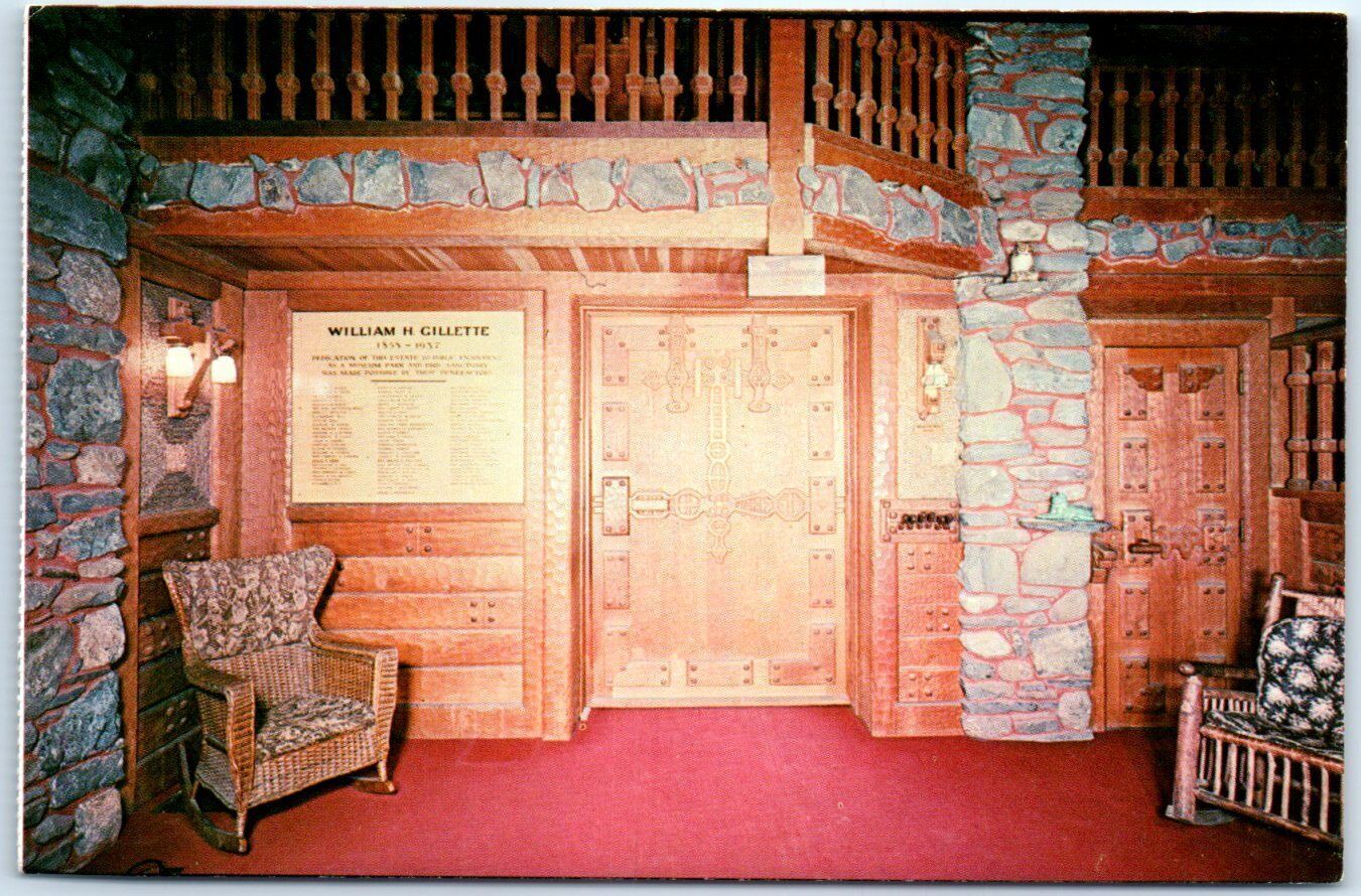 Main Entrance door center, & cupboard door side, Gillette Castle State ...