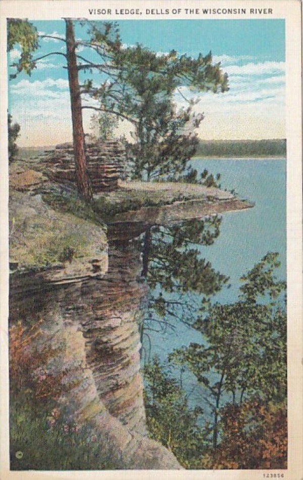 Wisconsin Visor Ledge Dells Of The Wisconsin River Curteich | United ...