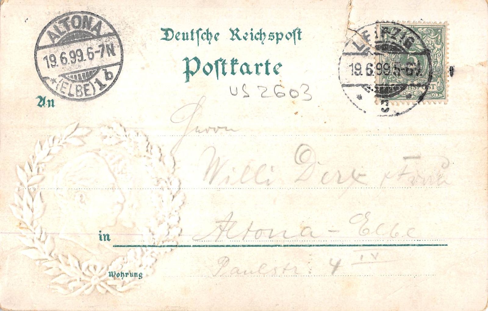 US2603 Gruss aus Sangerfest Wilhelm II Rex Imperator Royalty Litho ...