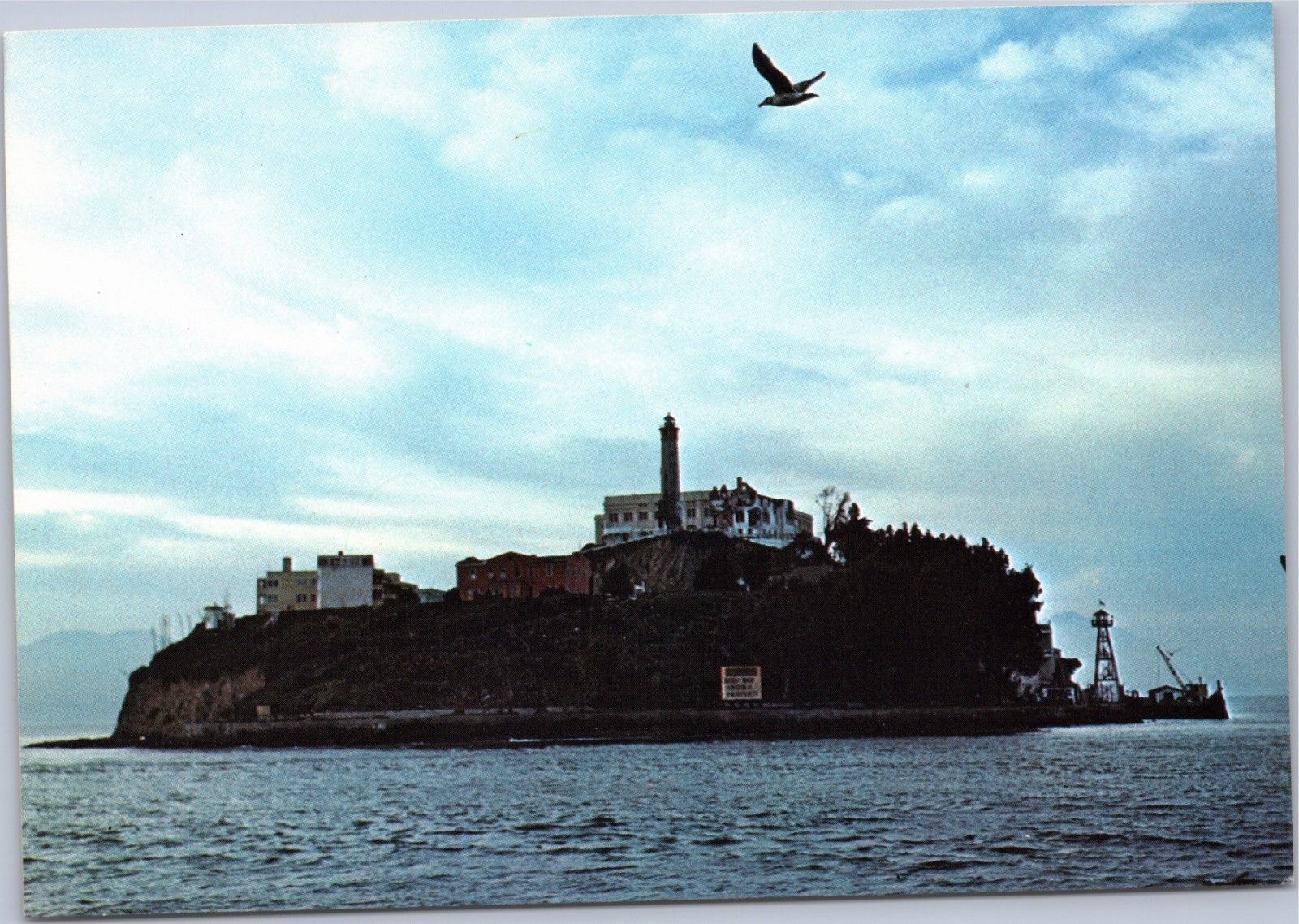 Alcatraz Island postcard - sea level view photo by Rudolf K. Meyer ...