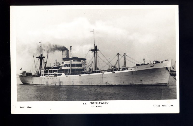 ca0714 - Ben Line Cargo Ship - Benlawers - built 1944 - postcard ...