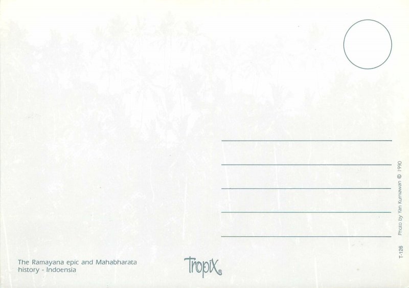 Postcard Asia Indonesia Ramayana epic and Mahabharata histury temple ...