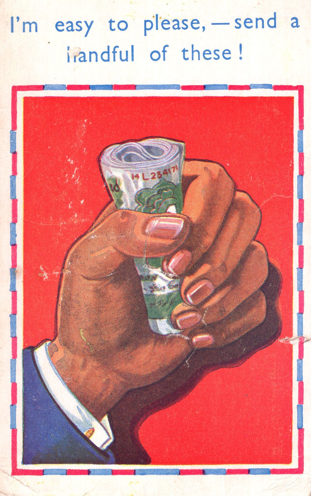 Roll Of Bank Notes Money Old Comic Humour Postcard | Topics - Humour ...