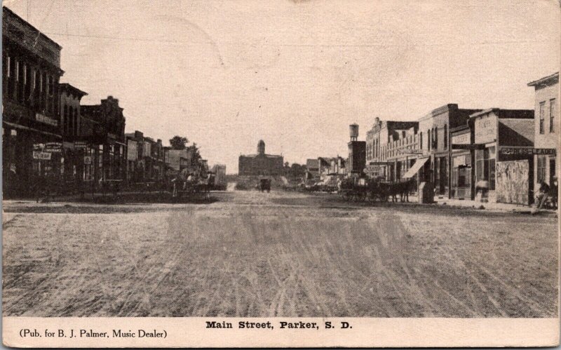 Postcard Main Street in Parker, South Dakota~135581 | United States ...