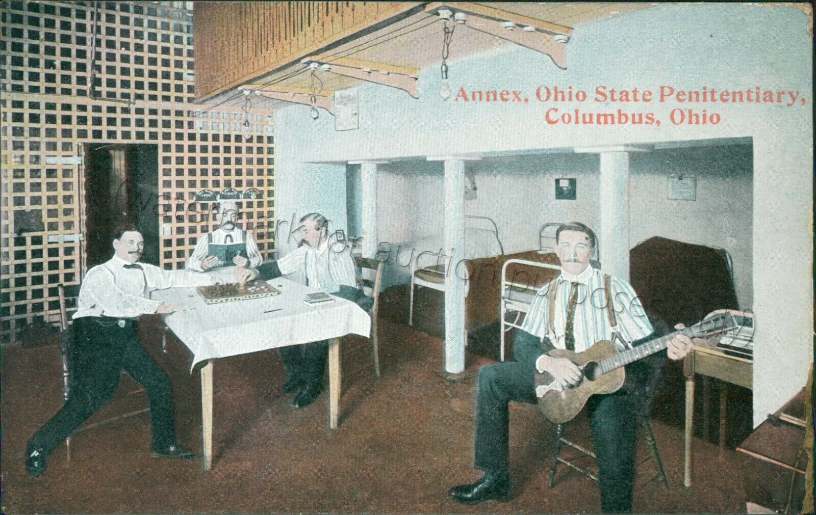Columbus, OH: Ohio State Penitentiary - jail / checkers / prisoners vtg ...