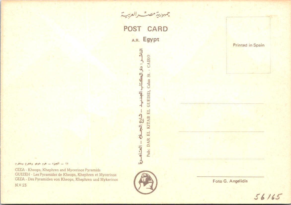 2~Vintage 4X6 Postcards GIZA, Egypt SPHINX & PYRAMIDS~Egyptian Men On ...