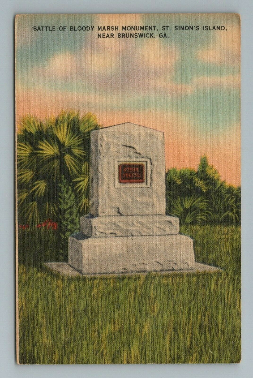 Battle of Bloody Marsh Monument St Simon's Island Brunswick Georgia GA ...