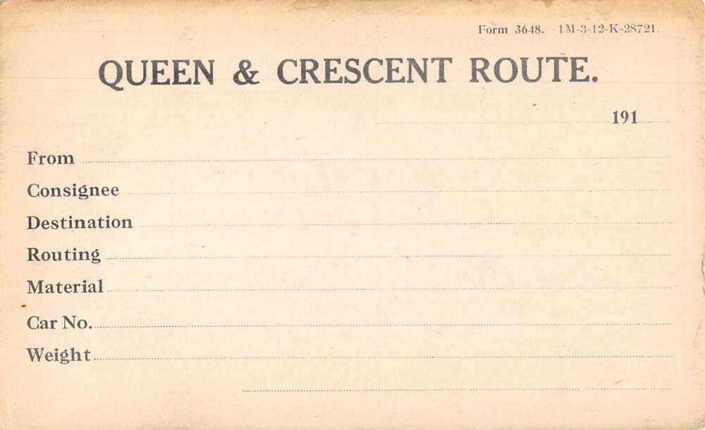 Pittsburgh Pennsylvania Queen and Crescent Route Railroad Postcard ...