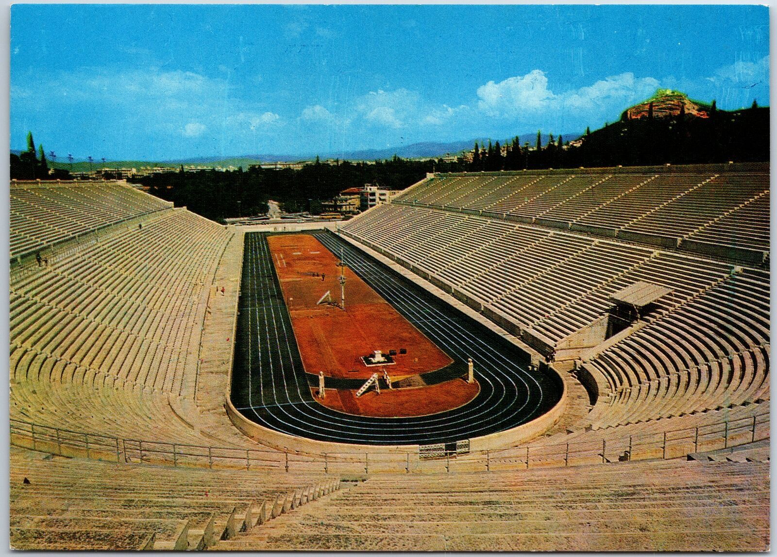 Vintage Continental Sized Postcard the Ancient Olympic Stadium in ...