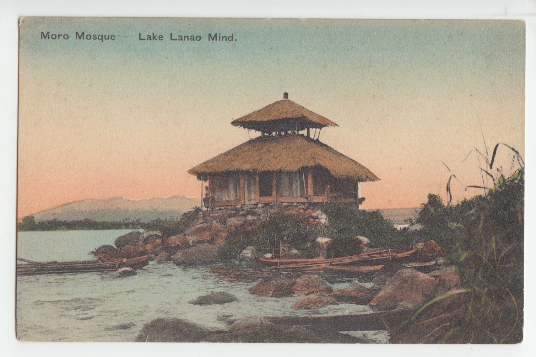 P2605 Philippines old postcard moro mosque - lake lanao mind. | Asia ...