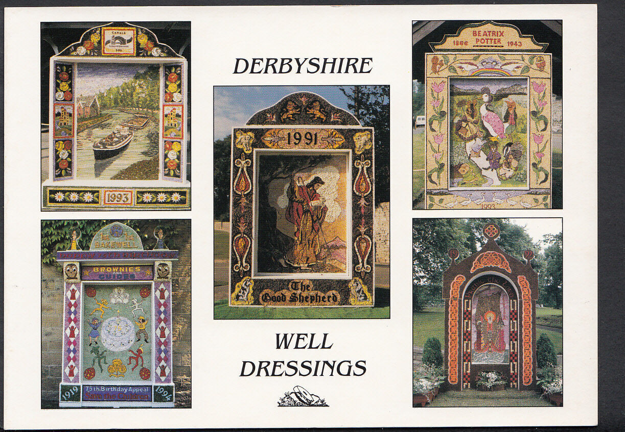 Derbyshire Postcard - Five Examples of The Tradition of Well Dressing ...