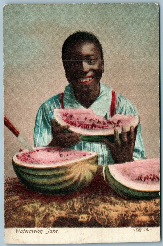 Watermelon Jake Antique Comic Postcard | Topics - Cultures ...