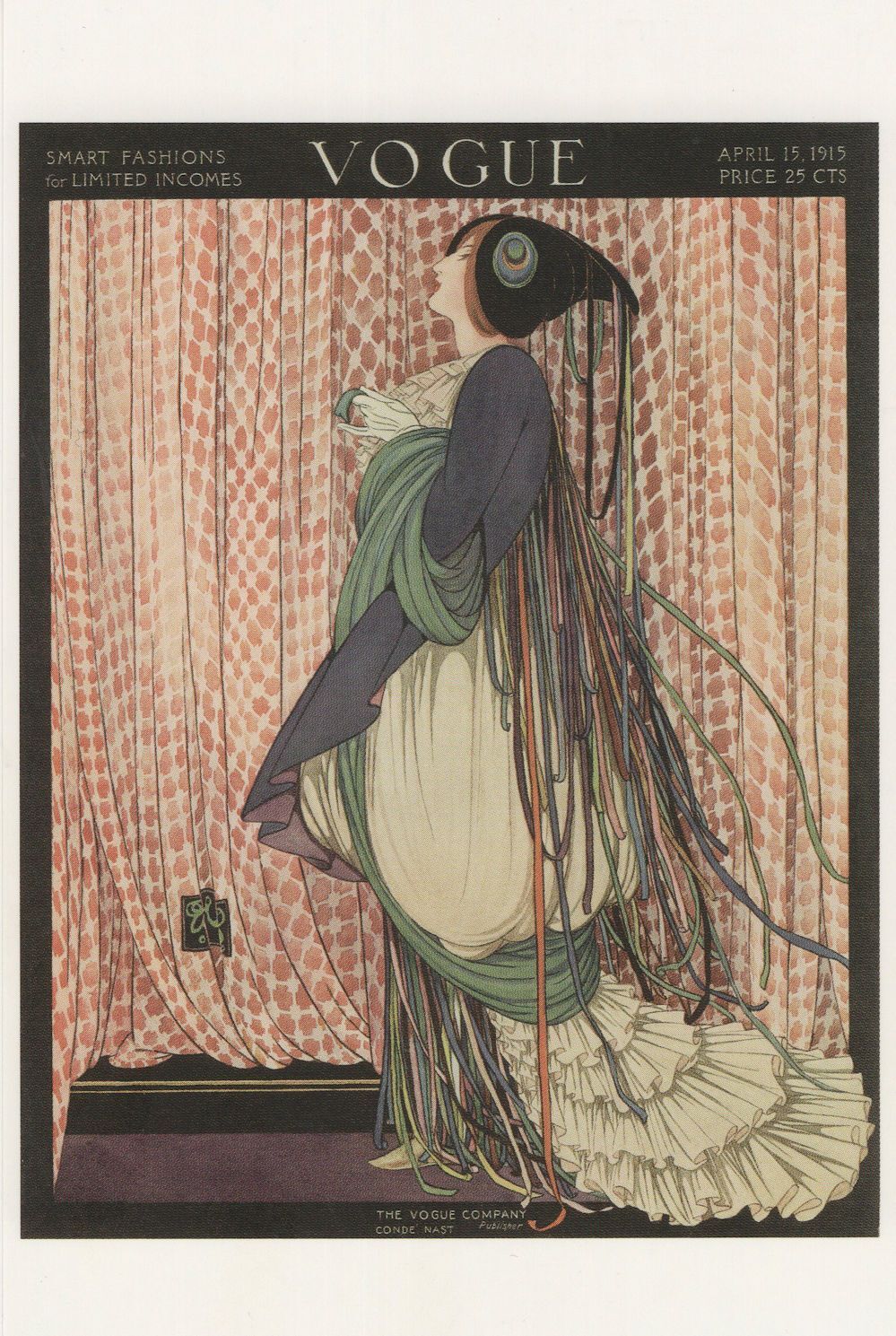 WW1 War Fashion George Plank Vogue Magazine Cover Postcard | Topics ...