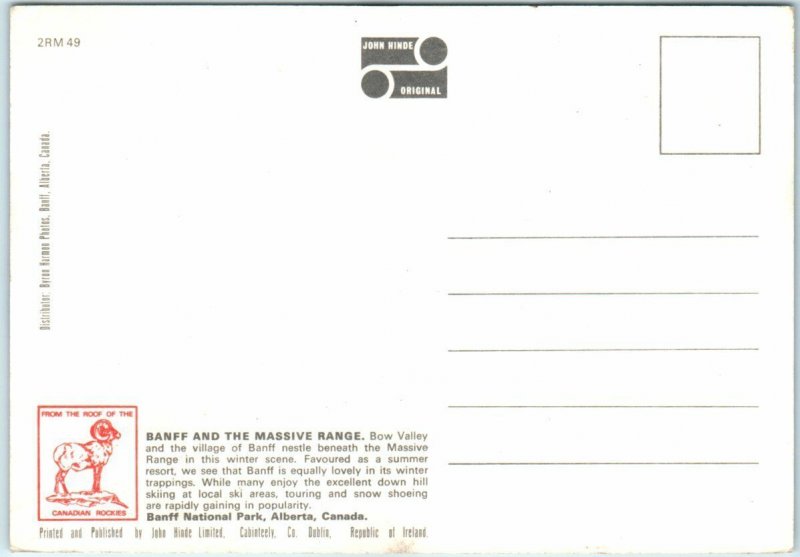 Postcard - Banff And The Massive Range - Banff National Park, Alberta ...