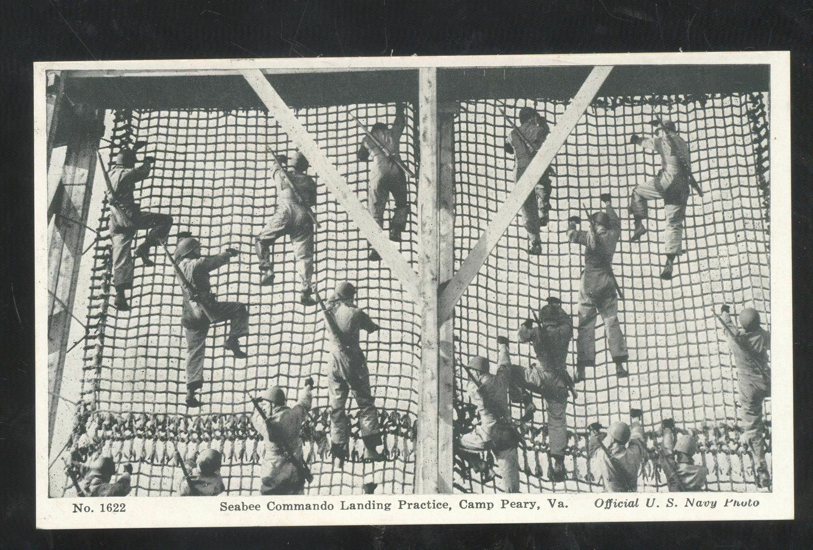 Camp Peary Virginia VA Official US Navy Photo Seabees Climbing OLD ...