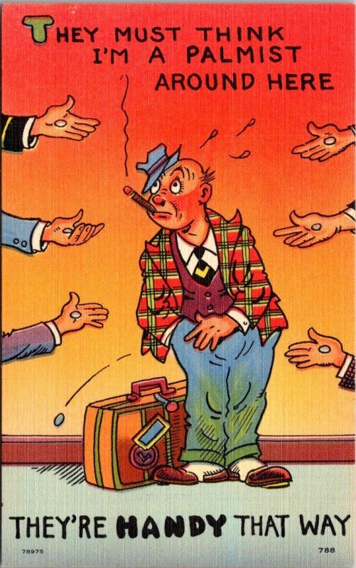 Humour Man Handing oUt Change They Must Thing I's A Palmist Around Here ...