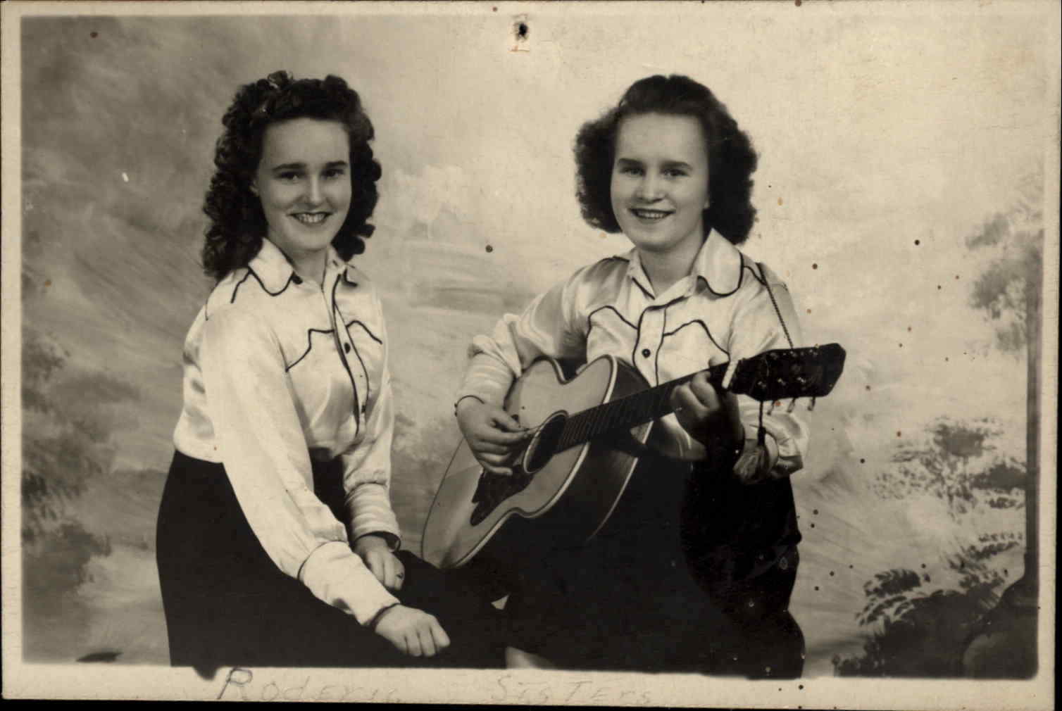 Country Western Singers Roderic Sisters 1944 on Back Real Photo ...