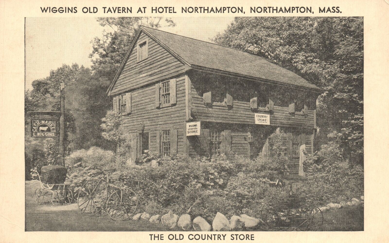 Vintage Postcard 1920's Wiggins Old Tavern At Hotel Northampton ...