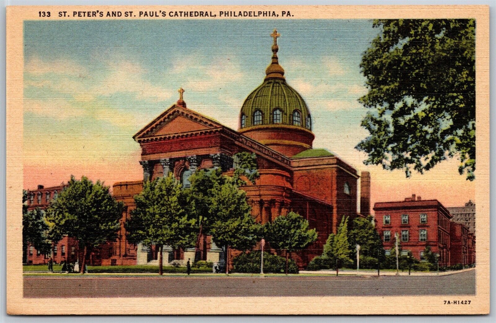 Vtg Philadelphia Pennsylvania PA St Peters & St Pauls Cathedral 1930s ...