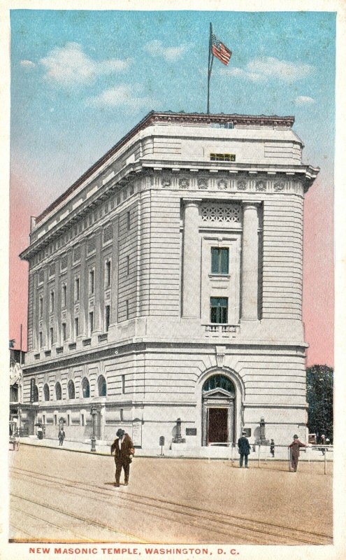 Vintage Postcard 1920's New Masonic Temple Washington DC Washington ...